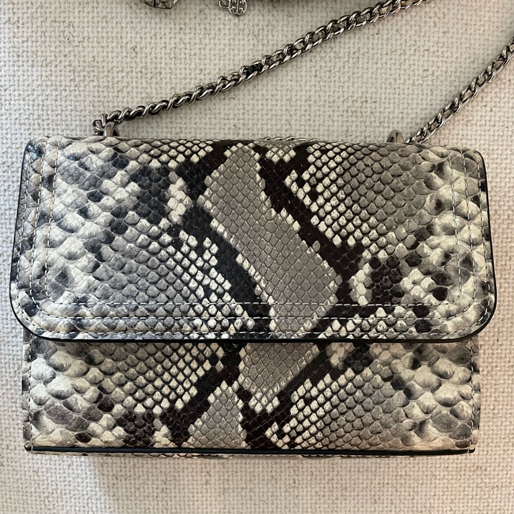 Tory Burch Embossed Snake Skin Convertible Shoulder B… - Gem